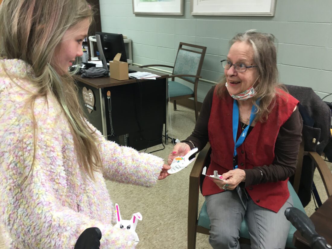 Woodlawn students deliver paper bunnies and smiles to seniors in ...